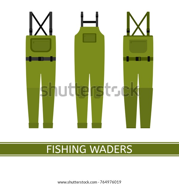 Vector Illustration Stockingfoot Fishing Waders Isolated Stock Vector ...