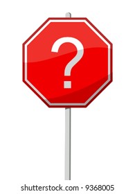 Vector Illustration Stop Sign Question Mark: เวกเตอร์สต็อก (ปลอดค่า ...
