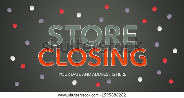 Vector Illustration Store Closing Clearance Sale Stock Vector (Royalty ...