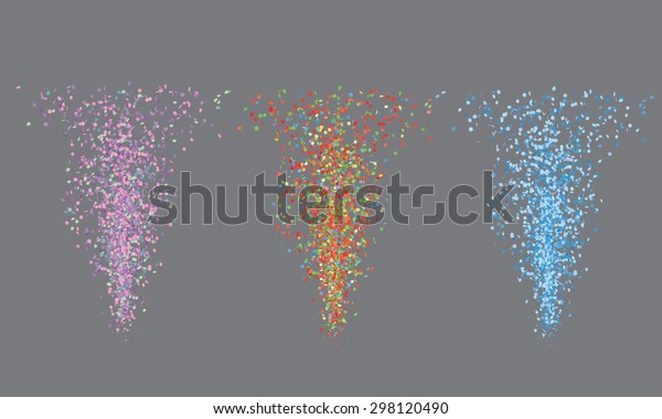 Vector Illustration Stream Stars Multicolored Particles Stock Vector ...