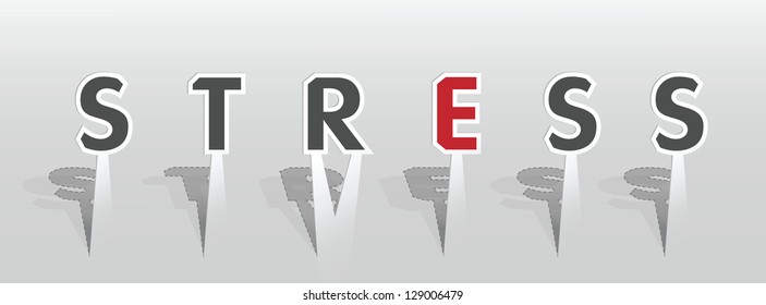 Vector Illustration Stress Word Stock Vector (Royalty Free) 129006479 ...