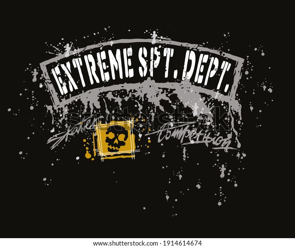 Vector Illustration Stripped Style Lettering Ink Stock Vector (Royalty ...