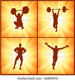 Vector Illustration Strong Man Stock Vector (Royalty Free) 63890476