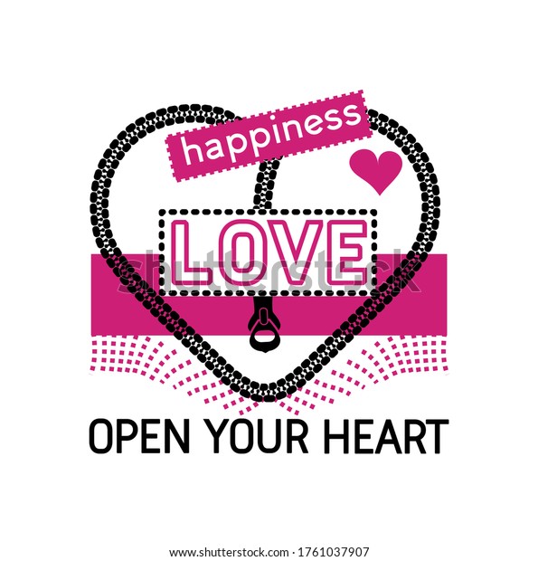 Vector Illustration Stylized Heart Graphic Design Stock Vector (Royalty ...