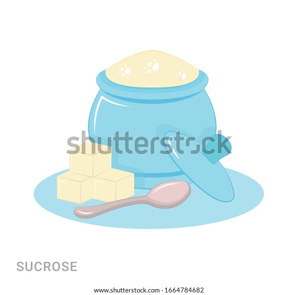 Vector Illustration Sucrose Food Additive On Stock Vector (Royalty Free ...