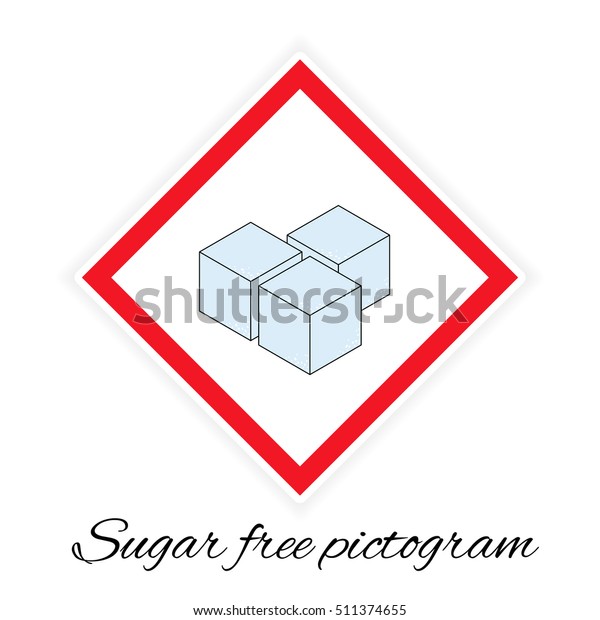 Vector Illustration Sugar Free Pictogram Stylized: เวกเตอร์สต็อก (ปลอด ...