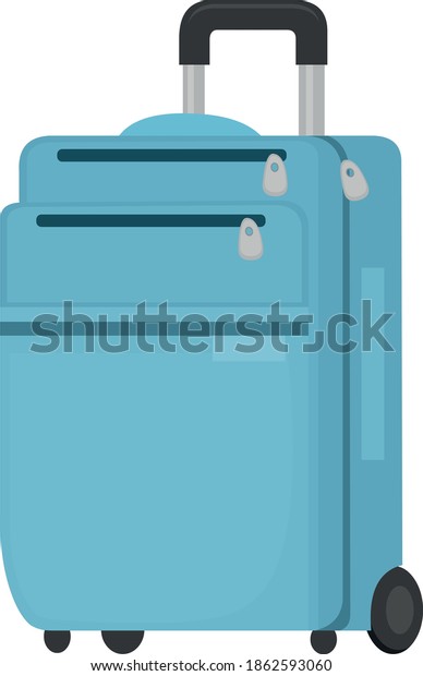 Vector Illustration Suitcase Emoticon Stock Vector (Royalty Free ...