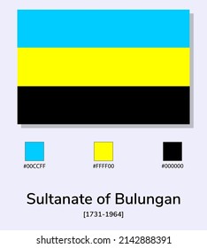 Vector Illustration Sultanate Bulungan Flag Isolated Stock Vector ...