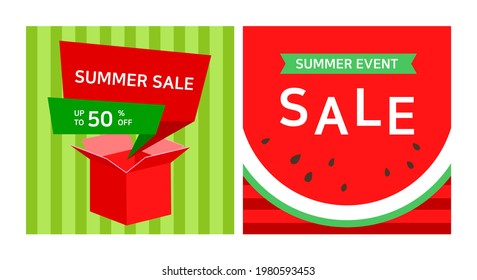 Vector Illustration Summer Event Banner Design: เวกเตอร์สต็อก (ปลอดค่า ...