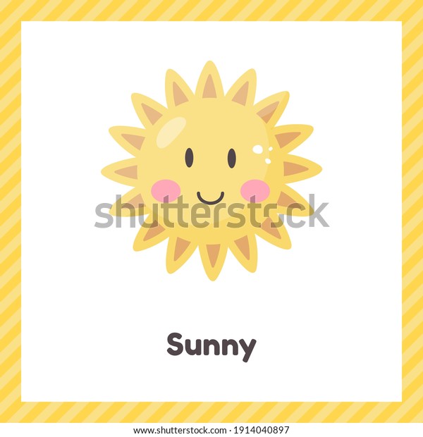 Vector Illustration Sun Cute Weather Sunny Stock Vector (Royalty Free ...