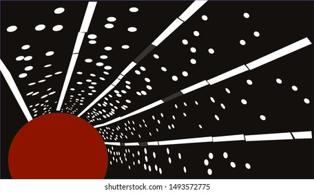Vector Illustration Sun Geometric Shapes Stock Vector (Royalty Free ...