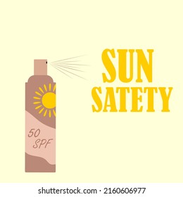 Vector Illustration Sun Protection Spray Sun Stock Vector (Royalty Free ...