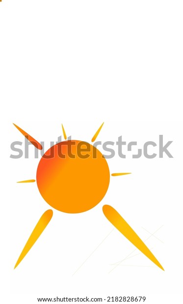 Vector Illustration Sunshine White Background Look Stock Vector ...