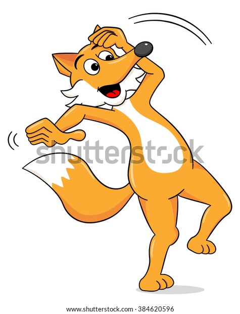 Vector Illustration Surprised Cartoon Fox Stock Vector (Royalty Free ...