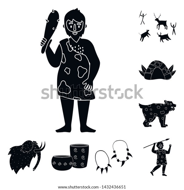 Vector Illustration Survival Primeval Logo Set Stock Vector (Royalty ...