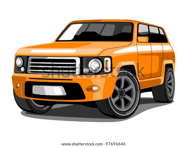 Vector Illustration Suv Sport Utility Vehicle Stock Vector (Royalty ...