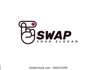 Vector Illustration Swap Logo Design Isolated: vector de stock (libre ...