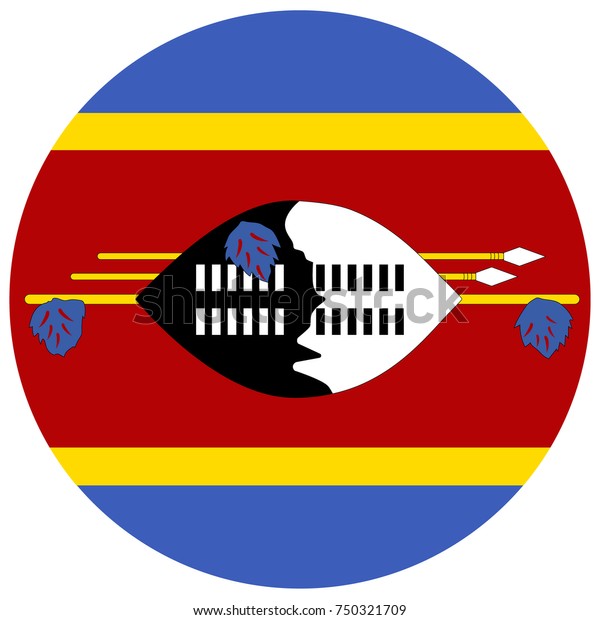 Vector Illustration Swaziland Flag Icon Isolated Stock Vector (Royalty ...