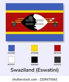 Vector Illustration Swaziland Flag Isolated On Stock Vector (Royalty Free) 2209675063 | Shutterstock