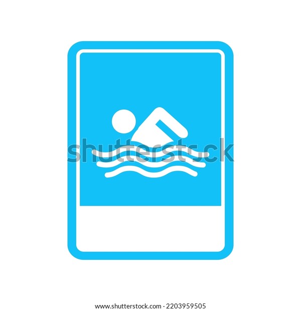 Vector Illustration Swimming Pool Signs Swimming Stock Vector (Royalty ...