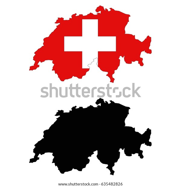 Vector Illustration Swiss Maps Stock Vector (Royalty Free) 635482826 ...