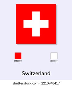 Vector Illustration Switzerland Flag Isolated On Stock Vector (Royalty ...