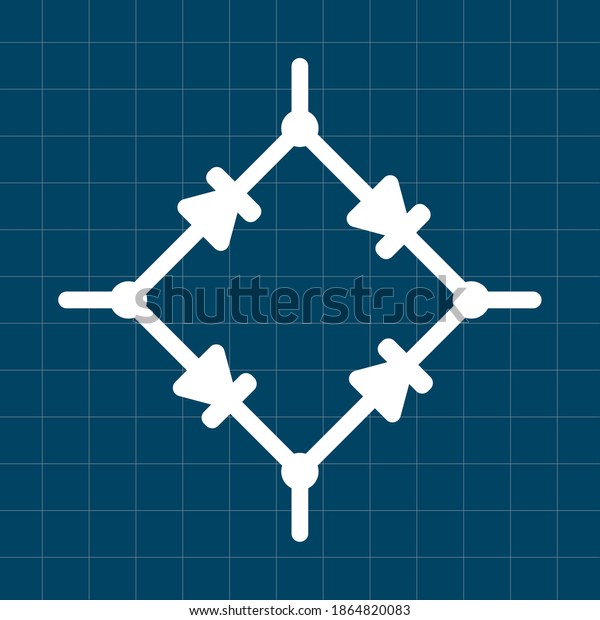 Vector Illustration Symbol Bridge Diode Generic Stock Vector (Royalty ...