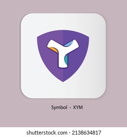 Vector Illustration Symbol Xym Cryptocurrency Logo Stock Vector ...