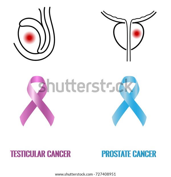 Vector Illustration Symbols Emblems Testicular Cancer 스톡 벡터(로열티 프리 ...