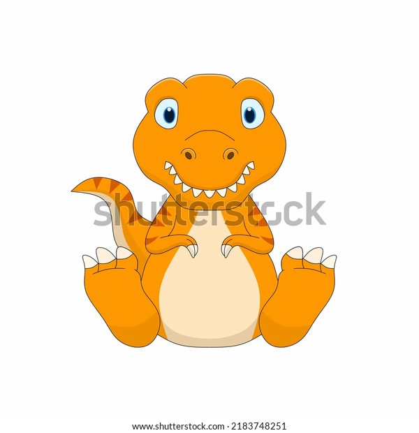 Vector Illustration T Rex Cartoon Character Stock Vector (Royalty Free ...
