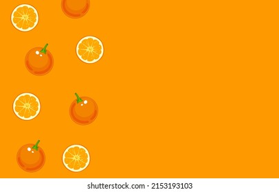 Vector Illustration Tangerine Background Copy Space Stock Vector ...