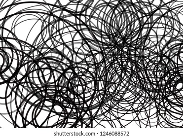 Vector Illustration Tangled Lines On White Stock Vector (Royalty Free ...
