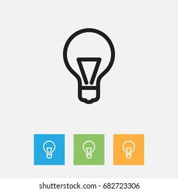 Vector Illustration Teach Symbol On Lightbulb Stock Vector (Royalty ...