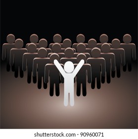 Vector Illustration Team Leader Stock Vector (Royalty Free) 90960071 ...