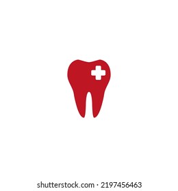 Vector Illustration Teeth Red Cross Icons Stock Vector (Royalty Free ...