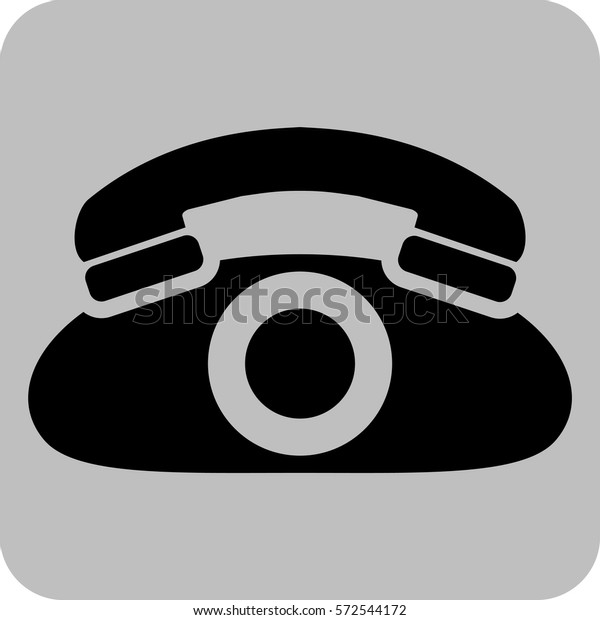 Vector Illustration Telephone Icon Black: เวกเตอร์สต็อก (ปลอดค่า ...