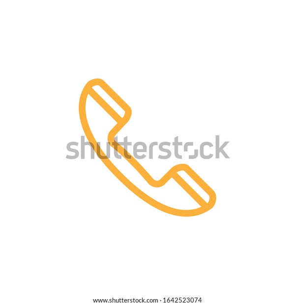 Vector Illustration Telephone Icon Line Design Stock Vector (Royalty ...