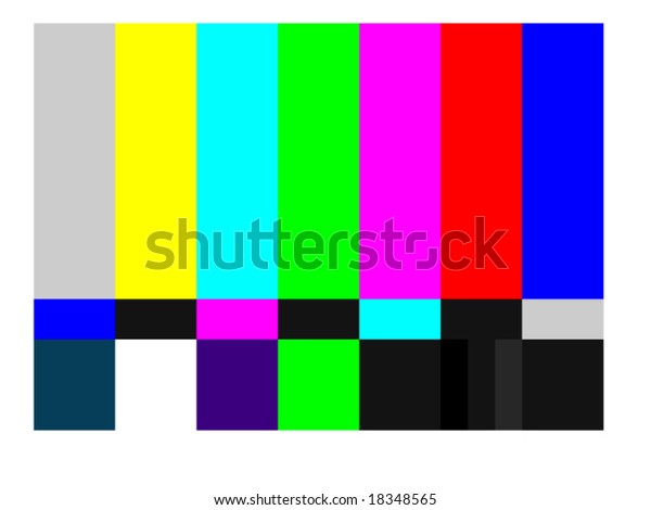 Vector Illustration Television Color Bars Stock Vector (Royalty Free ...
