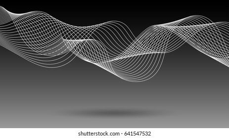 Vector Illustration Template Abstract Wave Effect Stock Vector (Royalty ...