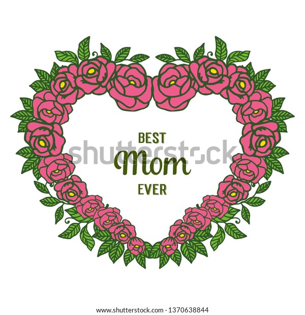 Vector Illustration Template Card Mom Shape Stock Vector (Royalty Free ...