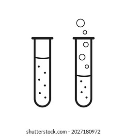 Vector Illustration Test Tube Boiling Liquid Stock Vector (Royalty Free ...
