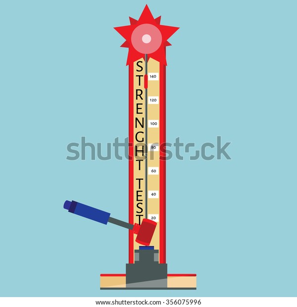 Vector Illustration Test Your Strength On Stock Vector (Royalty Free ...