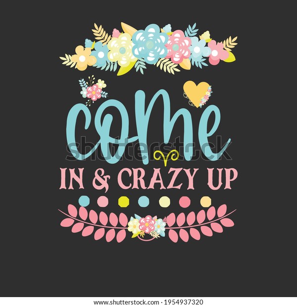 Vector Illustration Text Come Crazy Stock Vector (Royalty Free ...