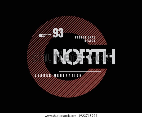 Vector Illustration Text North Perfect Design Stock Vector (Royalty ...