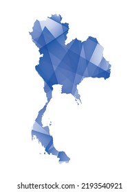Vector Illustration Thailand Map Blue Colored Stock Vector (Royalty Free) 2193540921 | Shutterstock