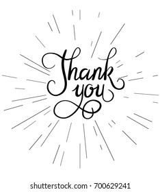 Vector Illustration Thank You Simple Text Stock Vector (Royalty Free ...