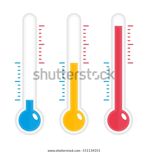 Vector Illustration Thermometers Different Levels Colors Stock Vector ... Vector Illustration Thermometers Different Levels Colors Stock Vector ...