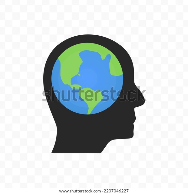 Vector Illustration Think Earth Icon Sign Stock Vector (Royalty Free ...