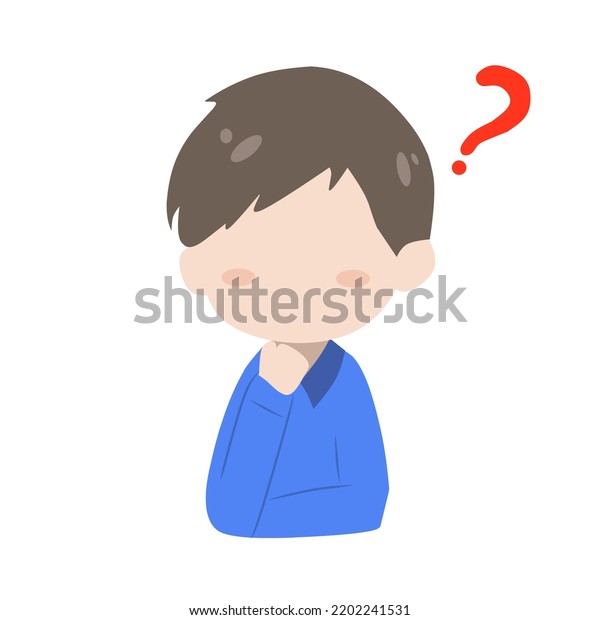 Vector Illustration Thinking Man Without Face Stock Vector (Royalty ...