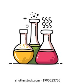 Vector Illustration Three Cylinders Tricolor Substances Stock Vector ...